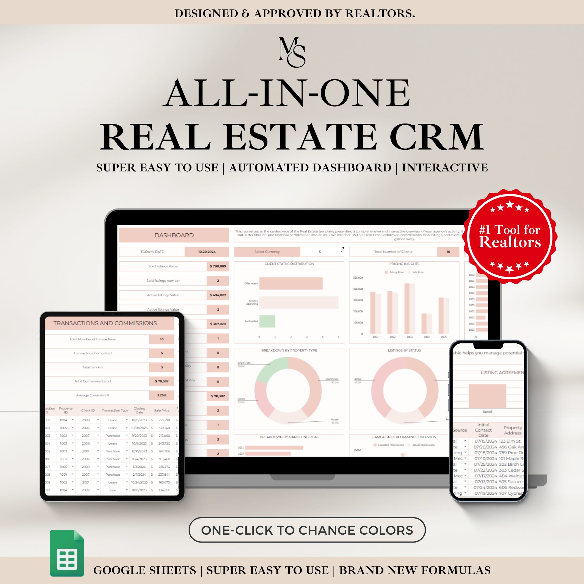 Ultimate Realtor CRM Module - Automated - Interactive - Google Sheets ...